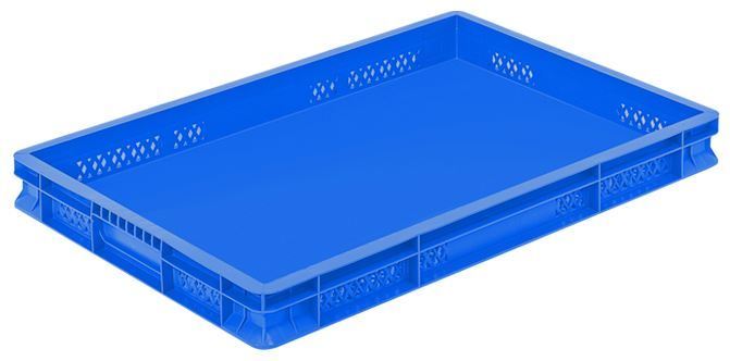 60x40x07 Perforated Side, Solid Base Plastic Crate | 60x40 Perforated ...