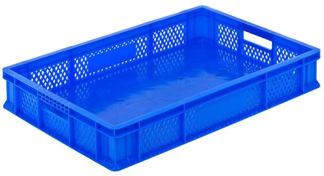 60x40x10 Perforated Side, Solid Base Plastic Crate | 60x40 Perforated ...