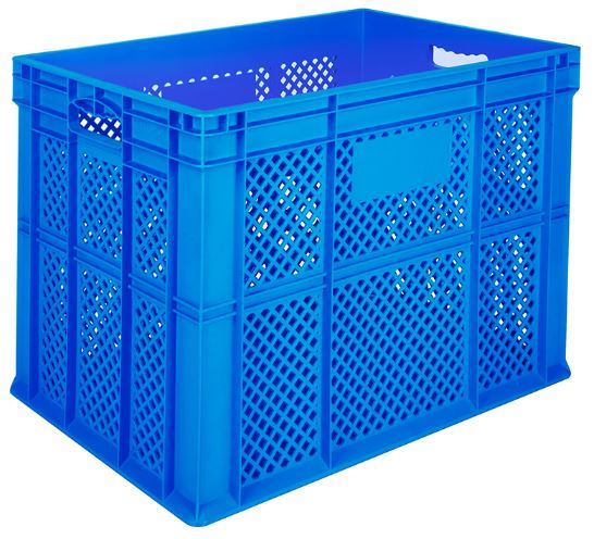 60x40x42 Perforated Side, Solid Base Plastic Crate | 60x40 Perforated ...